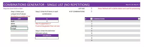 Combination Generator Excel Vba At Carlos Brookover Blog