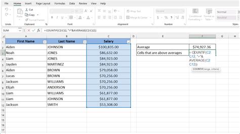 How To Count Cells That Are Above Average Excelnotes