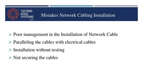 Ppt Mistakes To Avoid At The Installation Of Network Cabling Dubai