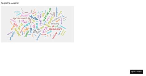 React Wordcloud Responsive Codesandbox