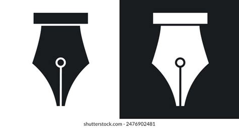 Pen Nib Thin Icon Collection Stock Vector Royalty Free 2476902481 Shutterstock