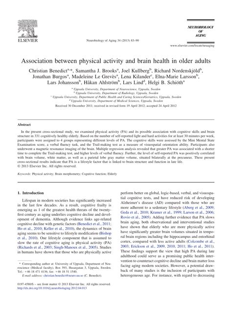 Pdf Association Between Physical Activity And Brain Health In Older