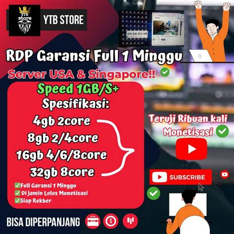 Jual Rdp Windows 7 Hari Bisa Di Perpanjang Bergaransi Shopee Indonesia
