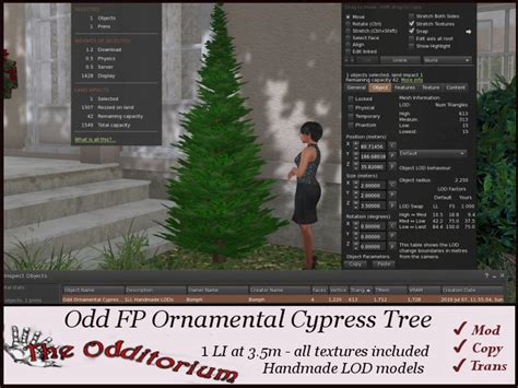 Second Life Marketplace Odd Ornamental Cypress Tree 35m