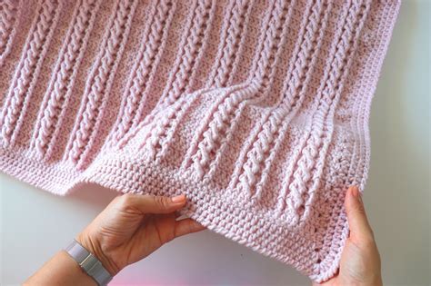 Crochet Easy Beginner Cable Blanket Tutorial With Written Etsy