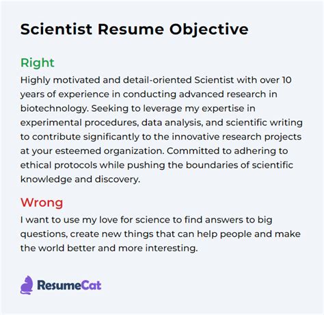 Top 16 Scientist Resume Objective Examples Resumecat Top 16 Scientist Resume Objective Examples Resumecat