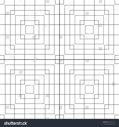 Vector Pattern Intersecting Nested Squares Black เวกเตอร์สต็อก ปลอดค่าลิขสิทธิ์ 627555122