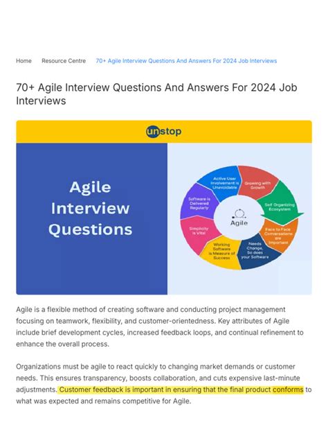 Agile Interview Questions And Answers Pdf Scrum Software