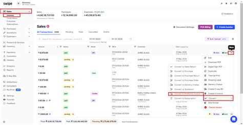how to convert a sales invoice into a proforma invoice on the web