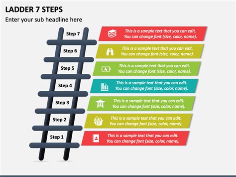 7 Steps Ladder Powerpoint Template