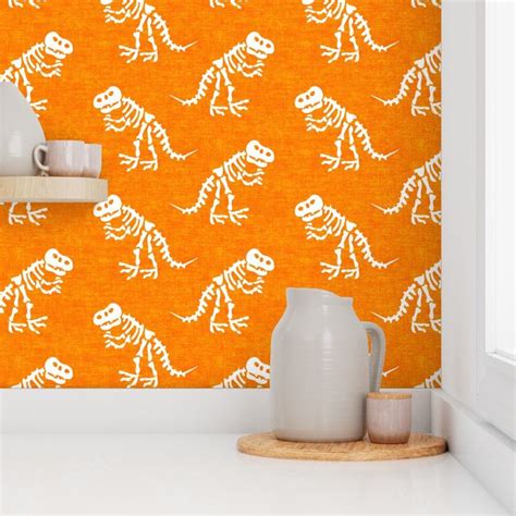 45 Scale Tyrannosaurus Rex Bones Wallpaper Spoonflower Prepasted Wallpaper