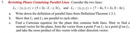 Solved For Part C Please Find The Vector PQ Then Use It To Chegg Com