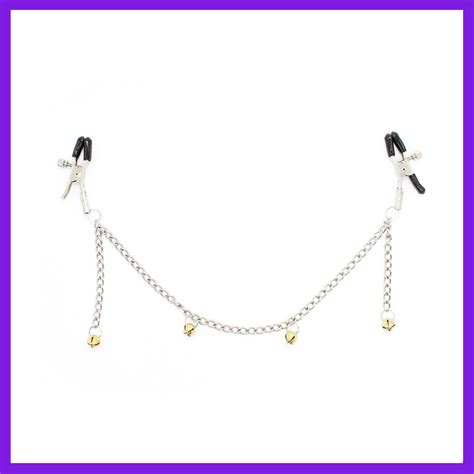 Vell Store Nipple Clamp Chain Labia Clit BDSM Clamp Restraint Nipple Clips With Bells Adult