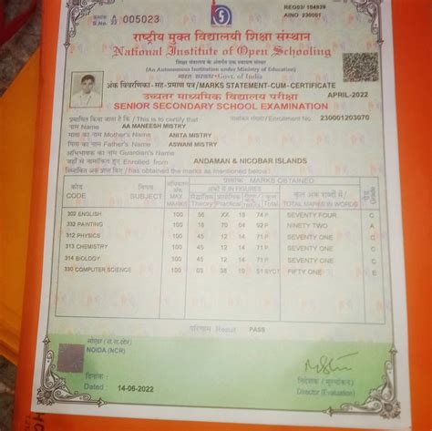 Maneesh Mistry On Linkedin 12th Marksheet