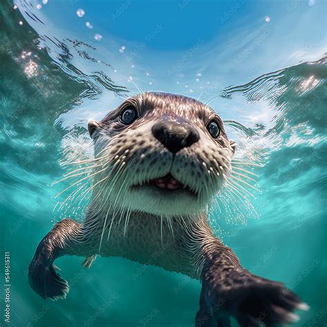 Sea Otter Underwater