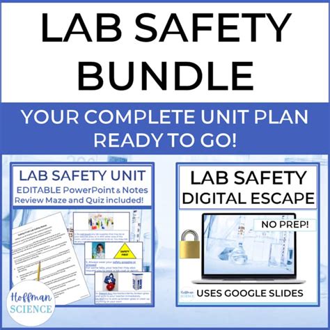 Lab Safety Unit Plan Powerpoint Notes Activities Quiz Bundle By Hoffman