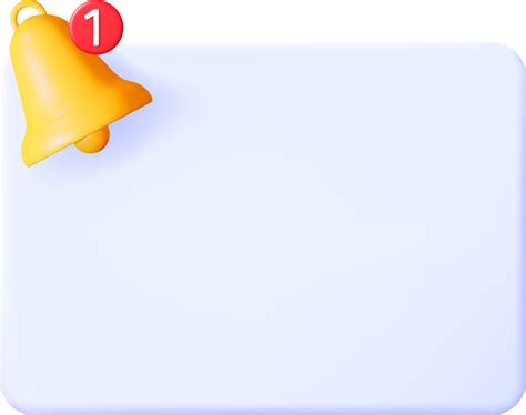 3d Notification Popup With Bell Icon 35715663 Png