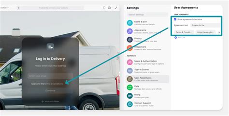 User Agreement Checkbox For Signup Page Feature Requests Noloco