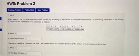 Solved Hw5 Problem 2 Previous Problem Problem List Next