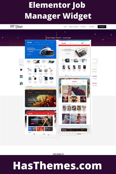 Elementor Job Manager Widget Ecommerce Website Design Job Posting Job