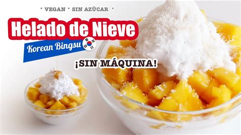 Helado Popular Coreano 🇰🇷 Sin Máquina Mango Shaved Ice 💛 🇰🇷
