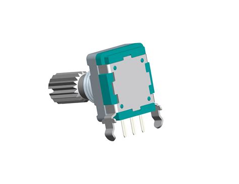 Ec11 Incremental Rotary Encoder 15 Pulses 30 Detent 10ma 5v Dc Horizontal Mount Metal Shaft