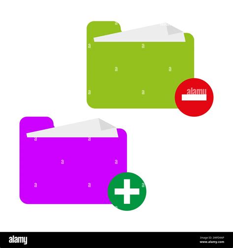 Folders Plus Minus Concept Art Cross Symbol Folders With Files Plus