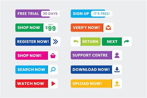 Free Vector Flat Design Call To Action Buttons