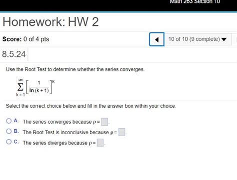 Solved Use The Root Test To Determine Whether The Series Chegg Com
