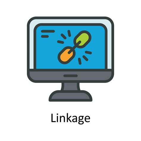Linkage Vector Fill Outline Icon Design Illustration User Interface Symbol On White Background