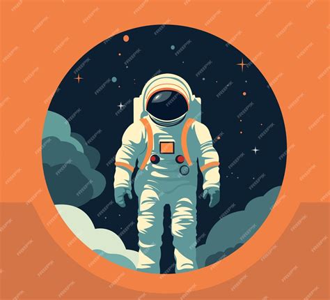 premium vector astronaut in space vector illustration manually created