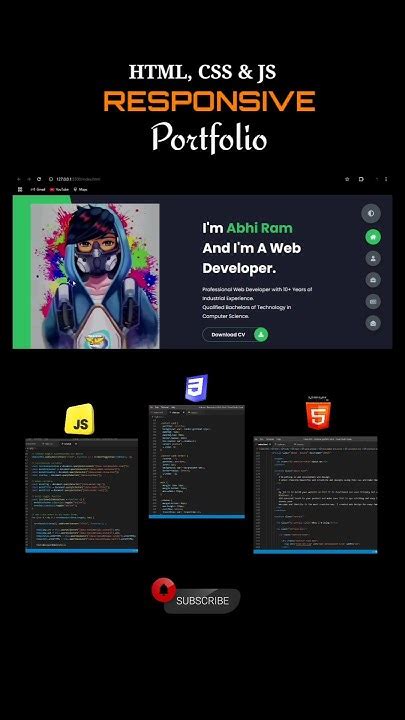 Responsive Portfolio Webdesign Responsivewebdesign Webdevelopment Html Css Javascript