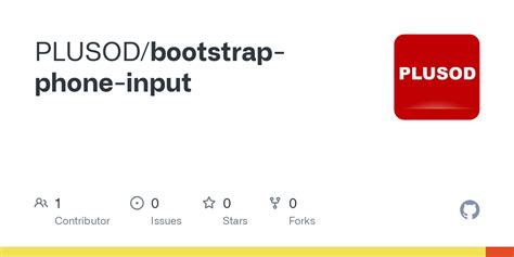 Github Plusodbootstrap Phone Input