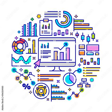Graph Diagram And Chart Vector Illustration Concept Stock Vector Adobe Stock
