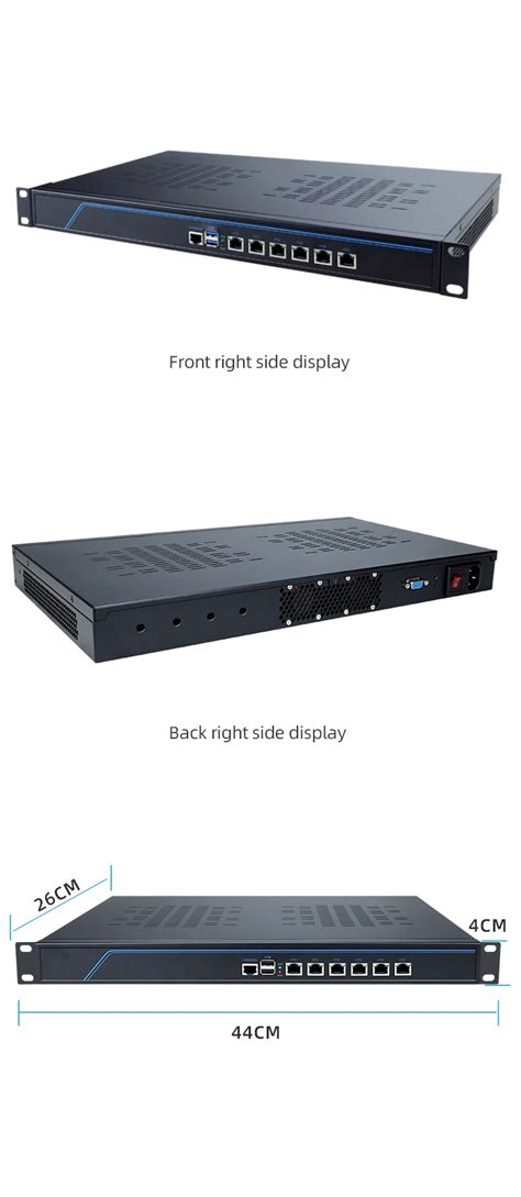 6 Port Firewall 1u Rackmount Server Pfsense N5105 Firewall Router Support Aes In Function Buy