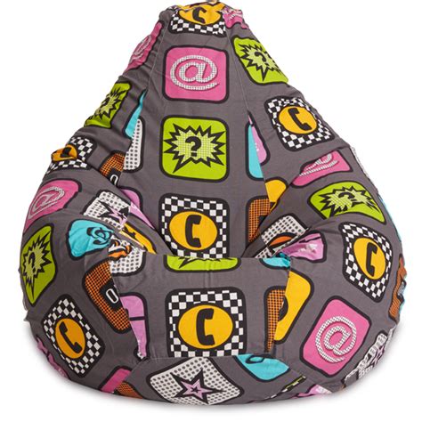 Кресло-мешок «Груша» XXL (125x85см средний) Жаккард Плей — Пуффбери