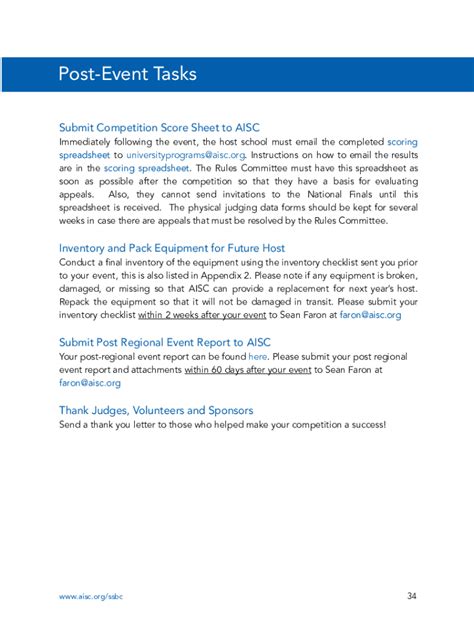 Fillable Online Post Event Tasks Fax Email Print Pdffiller