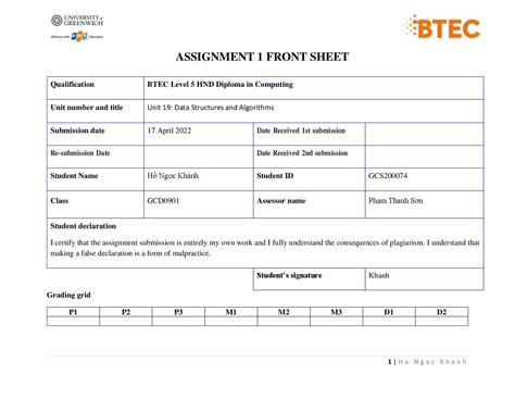Data Structures And Algorithms Assignment 1 Papers Data Structures
