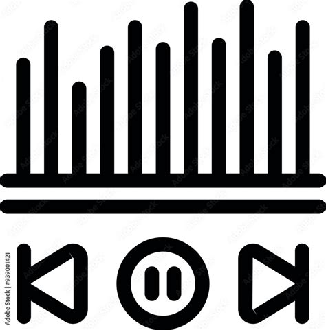 Audio Player Interface Showing Sound Wave With Play Pause Previous