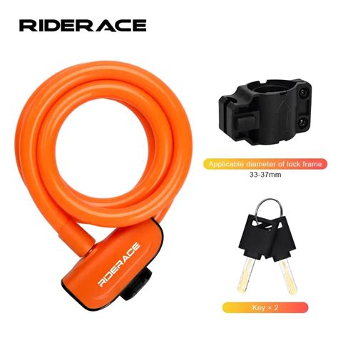 Riderace 자전거 케이블 잠금 산악 자전거 휴대용 도난 방지 링 잠금 높은 보안 스쿠터 전기 전자 자전거 도로 사이클링