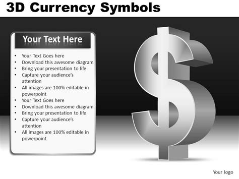 3d Currency Symbols Powerpoint Presentation Slides Db Powerpoint