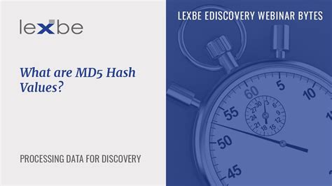 webinar bytes what are md5 hash values youtube