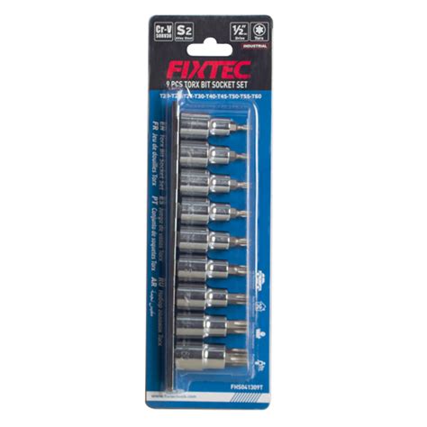 Fixtec 9pcs 1 2 Dr Torx Bit Socket Set