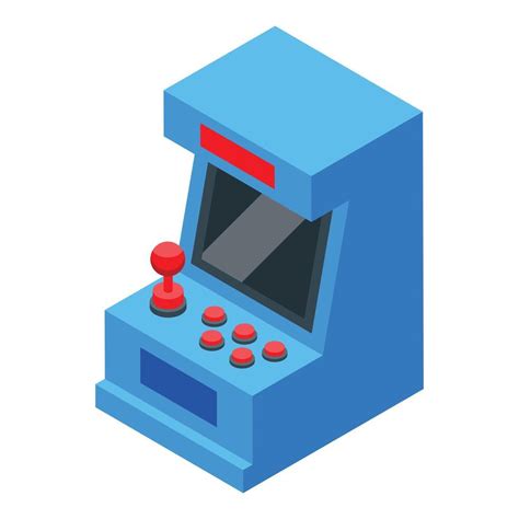 Blue Retro Arcade Game Machine Displaying Playing Screen 48297356 Vector Art At Vecteezy