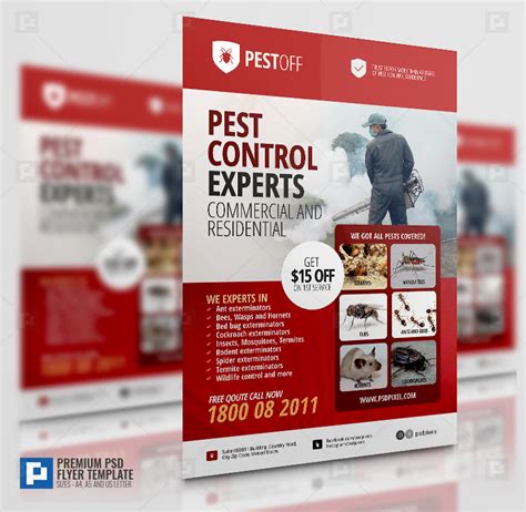 Pest Control Company Flyer Psdpixel