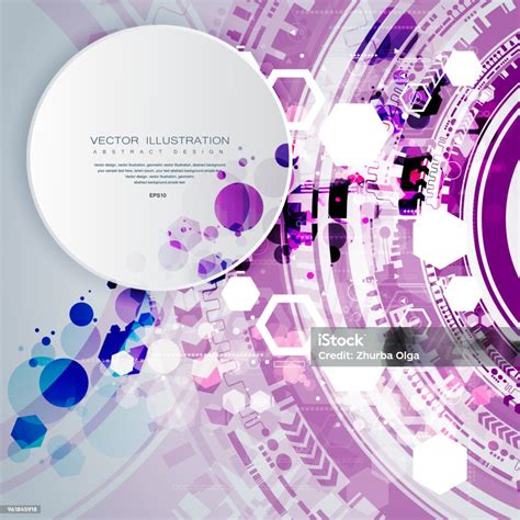 콘텐츠 네트워크 비즈니스 프레 젠 테이 션 기술에 밝은 색상 배경 벡터 일러스트 레이 션에 대 한 다양 한 요소 디지털 공간 공학 기술 Dj에 대한 스톡 벡터 아트 및 기타