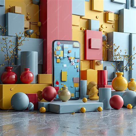 Premium Photo Mobile Application Software Web Development 3d