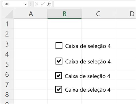 caixa de seleção excel smart planilhas