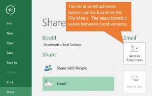 3 Ways To QUICKLY Attach Excel Files To Emails Excel Campus