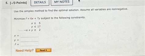 Solved 3 ﻿points Use The Simplex Method To Find The